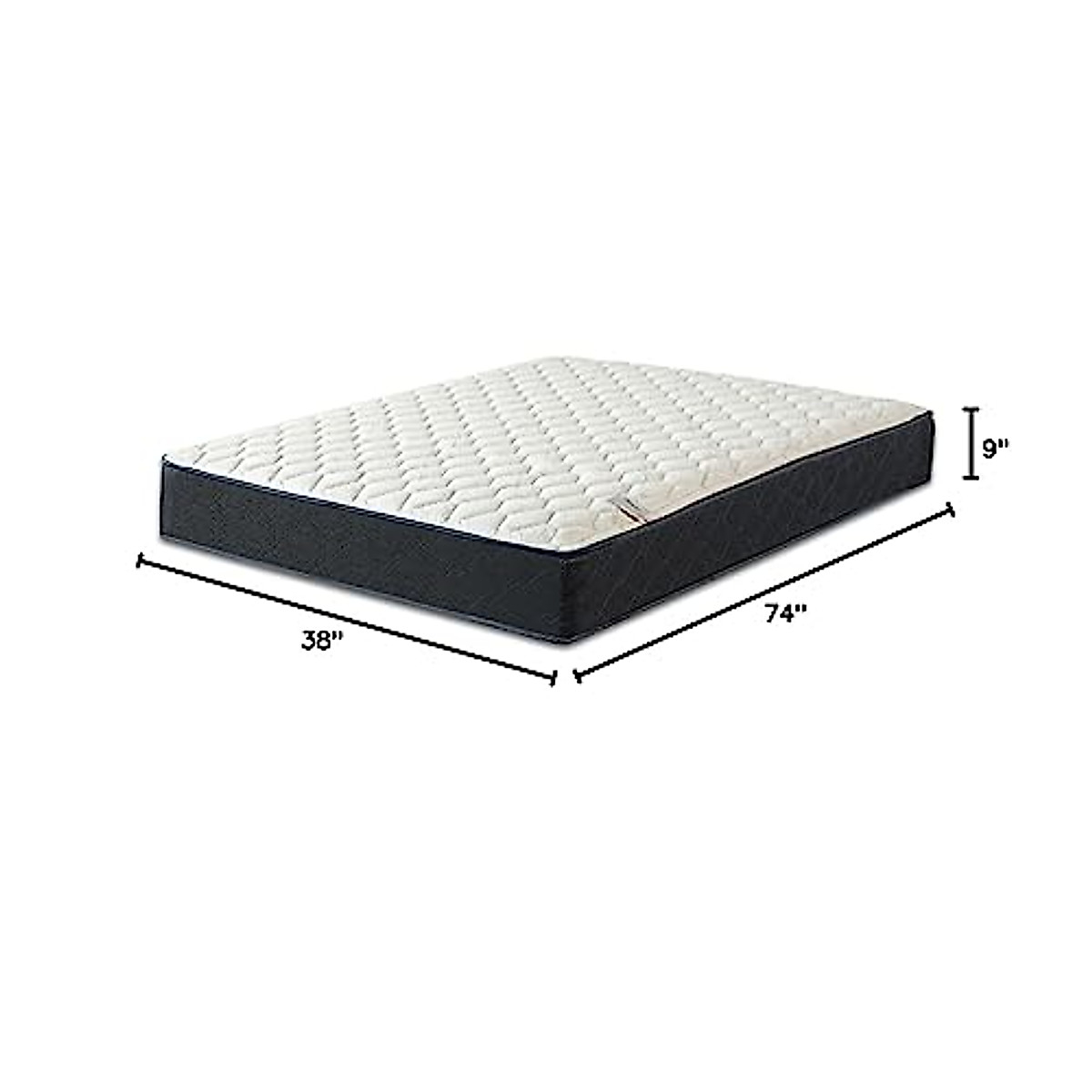 Mayton 9 Inch Hybrid Mattress in a Box Pocket Spring Motion Isolation for Back Pain and Pressure Relief, Twin, Black