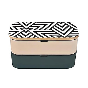 Printidea Adult Lunch Box, Bento Box, With Cutlery Set Of 3, 2 Compartments, Rectangular, Lunch Box For Adults