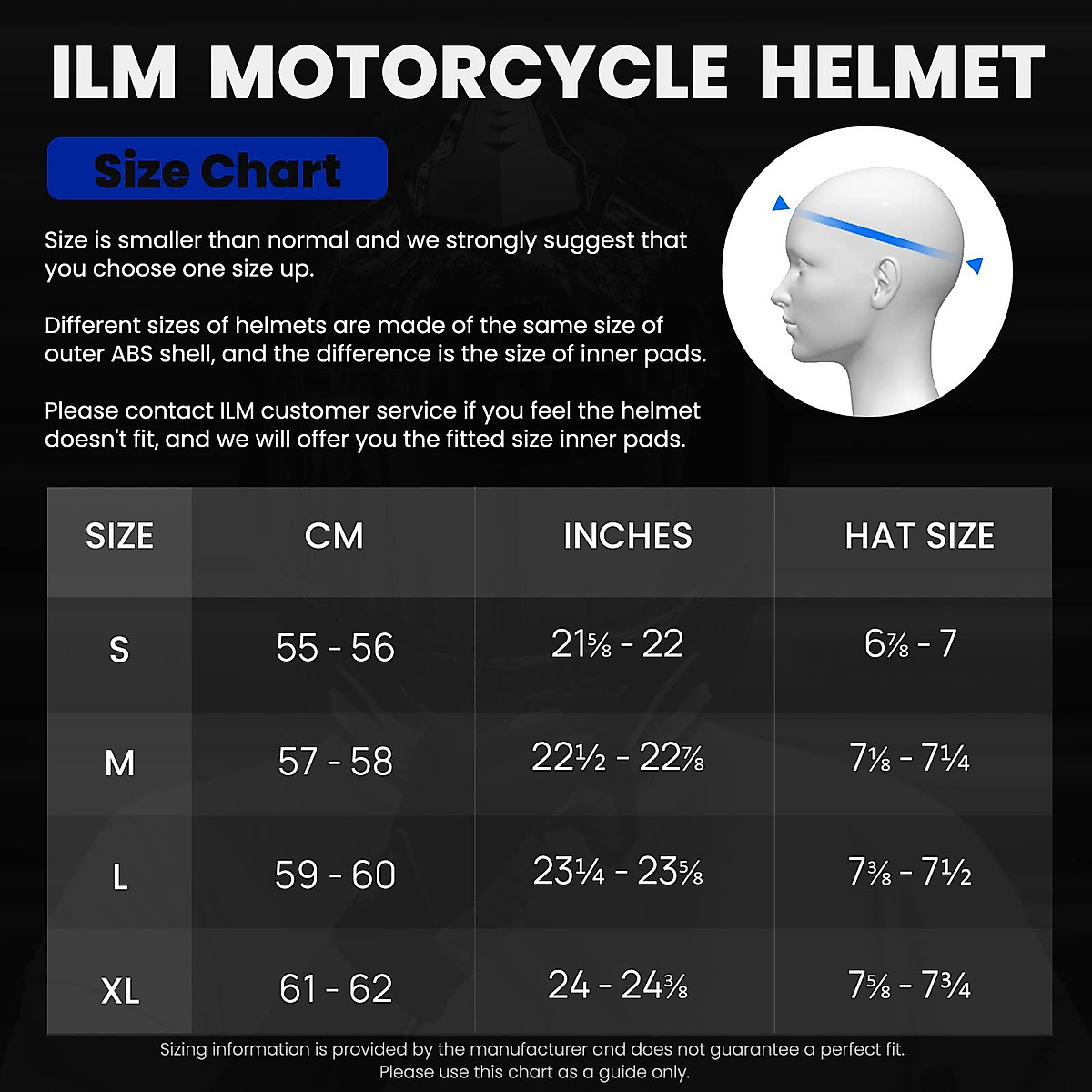 ILM Full Face Snowmobile Motorcycle Helmets for Men Womens Dual Sport Pinlock Anti Fog for Adults DOT Model 817 (Matte Black, S)