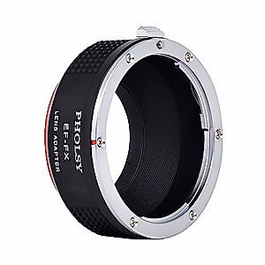PHOLSY EF to FX Lens Mount Adapter Manual Focus Compatible with Canon EOS EF EF-S Lens to Fuji X Mount Camera Body Compatible with Fujifilm X-H2S, X-Pro3, X-T5, X-T4, X-S20, X-S10, X-T30II, X-E4