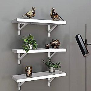 CITLOW White Floating Shelves Set of 3,Wall Shelves for Home Living Room Bedroom Study Decoration.