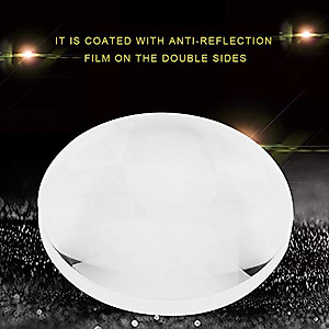 yangsense Double Convex Lens, 30mm Diameter Optical Glass Convex Lens, 2.5 X Magnifying Factor for DIY Magnifying Lens Physical Optics Experiment Lens Physics Classrooms