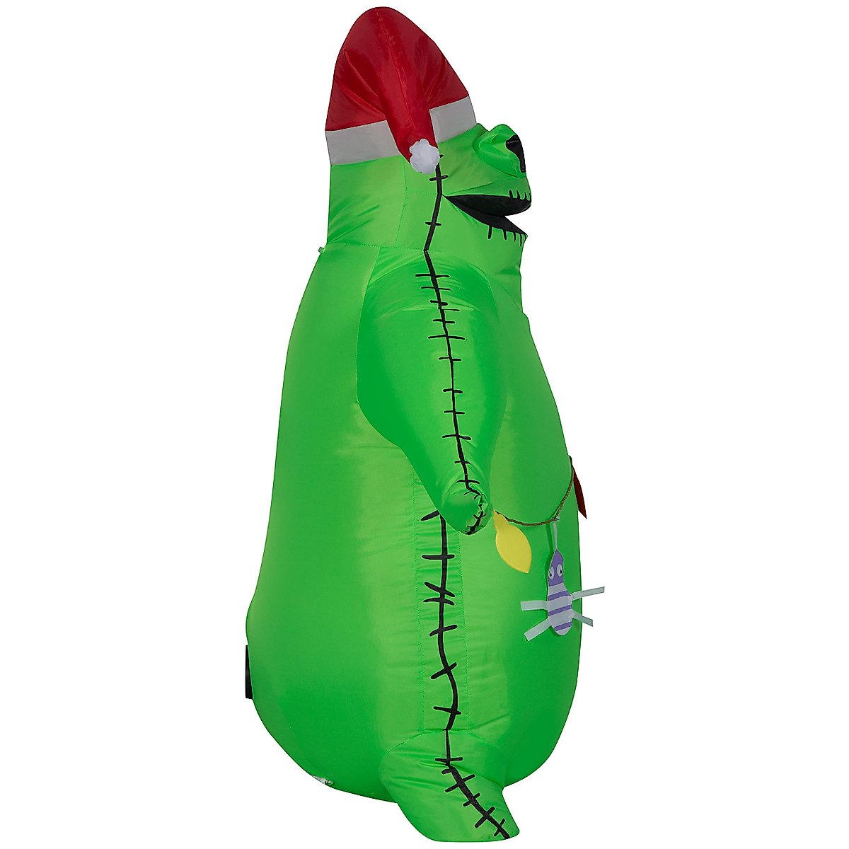 Gemmy Airblown Inflatable Inflatable Oogie Boogie in Santa Hat with Light String, 3.5 ft Tall