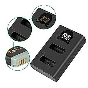 Shentec 2 Pack NB-13L 1800mAh Batteries and LED 3-Slot USB Charger Compatible with Canon NB-13L and Canon PowerShot G5X G7X G9X, G7 X Mark II, G9 X Mark II, SX720 HS, SX730 HS, SX620 HS Camera