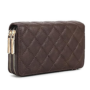 Montana West Crossbody Wallet for Women Dual Zipper Compartment Wristlet Purse Clutch Shoulder Bag MWC-209CF