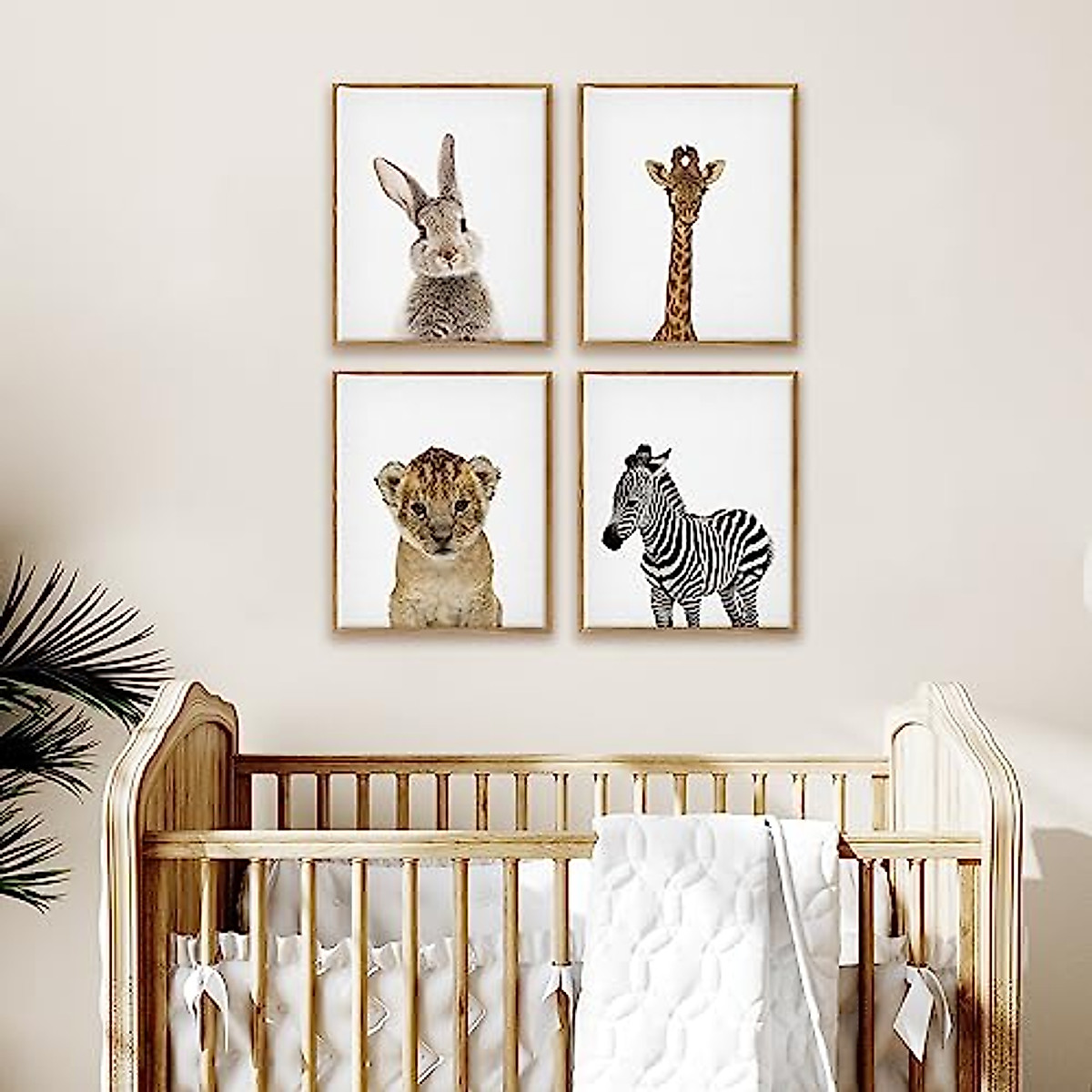 Set of Baby Animals | Safari Jungle Animal Pictures | Quality 11" x 14" Prints on 1.5" Thick Gallery Wrapped Canvas For Nursery Kids Room | Ready to Hang (4 Pack Baby Animal, 11" x 14")