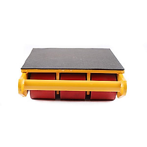Industrial Machinery Mover, 15T Machinery Skate 33000LBS Machinery Skate Dolly with 9 Rollers, 360 Degree Rotation Machine Dolly Skate Moving Skate Mover Skate, Heavy Duty Moving Equipment