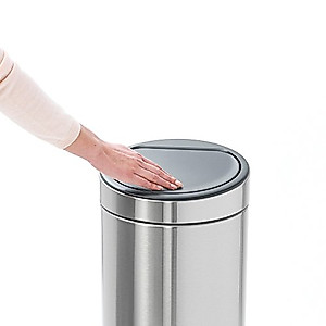 Brabantia 115387 Touch Trash Can New 8 gallon, Metallic Grey