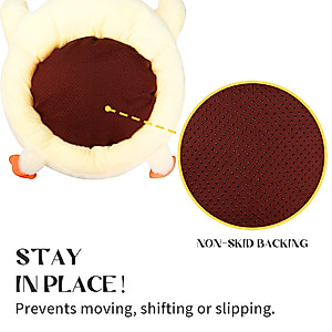 Fortuning's JDS Cute Cartoon Seat Cushion, Non Slip Floor Cushions Seating with Extra Waist Support for Kids and Adult, Floor Cushion for Kitchen Office Bedroom, Kids Girlfriend Gift