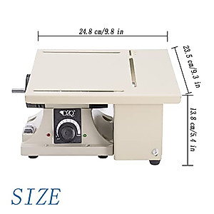 DZQ Mini Table Saw Jewelry Making Polisher w/Flex Shaft Multifunctional Bench Grinder Sander Buffing Machine Metal Dental Polishing Woodworking Tool 69Pcs Accs 10,000Rpm 750W