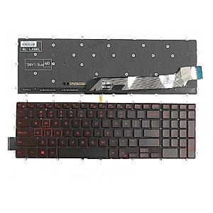 cuiying Replacement Laptop English Red Backlit Keyboard Without Frame for Dell Inspiron 15 Gaming 7566 7567 5565 5570 5575 7570 7577 3R0JR 03R0JR M16NXC-UBSQ