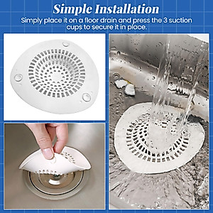 Gitohoni Hair Catcher Shower Drain, Durable Silicone Drain Strainers for Bathtub, 5 Packs Pop-up Drain Protector with Sucker for Kitchen Sink Bathroom Tub
