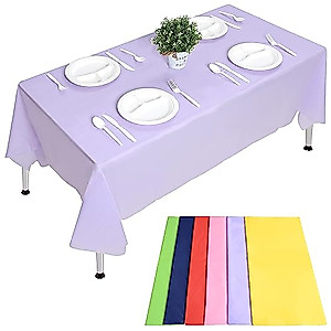 EDI Disposable Tablecloth 12 Packs (Assorted Colors, Rectangular)