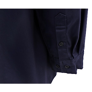 KONRECO FR Shirts for Men Long Sleeve Button Down Flame Resistant HRC2 Men's Welding Shirts Navy- Size XL
