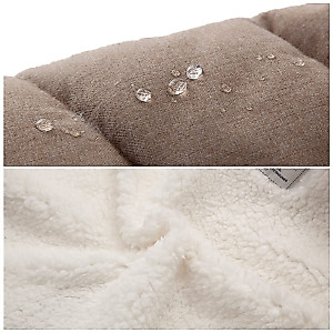 Rokka&Rolla Baby Boys' Sherpa Lined Puffer Jacket Warm Winter Coat with Mini Fur Trim Hood for Newborn Infants Toddler