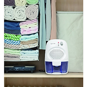 Ivation IVADM10 Powerful Small-Size Thermo-Electric Dehumidifier - for Smaller Room, Cupboard, Basement, Attic, Stored Boat, RV, Antique Car,White