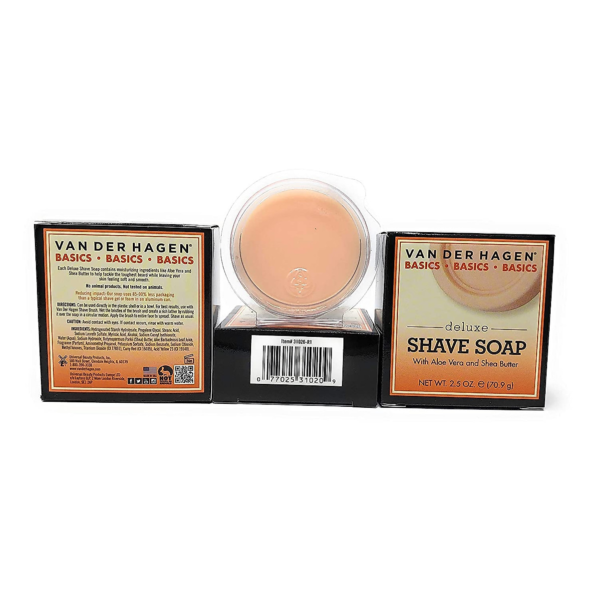 Van der Hagen Deluxe Shave Soap - 2.5 oz - 3 pk