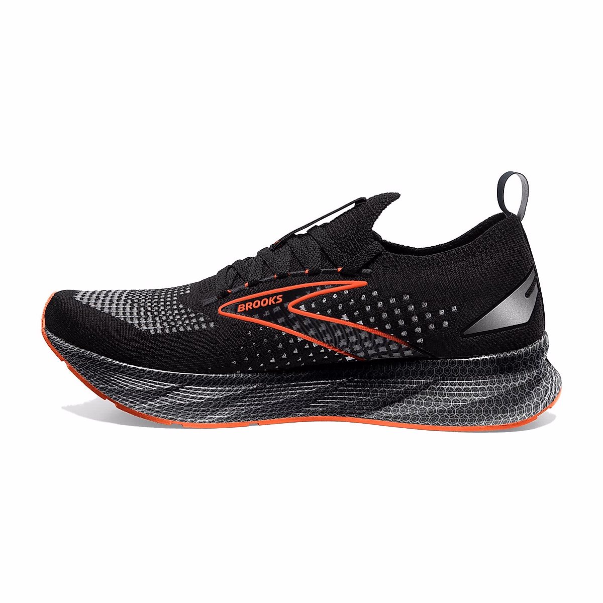 Brooks Men’s Levitate Stealthfit 6 Neutral Running Shoe - Black/Spicy Orange - 10.5 Medium