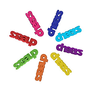 Simply Charmed Wine Glass Charms for Stemmed Glasses - 8 Silicone Cheers Drink Markers or Tags