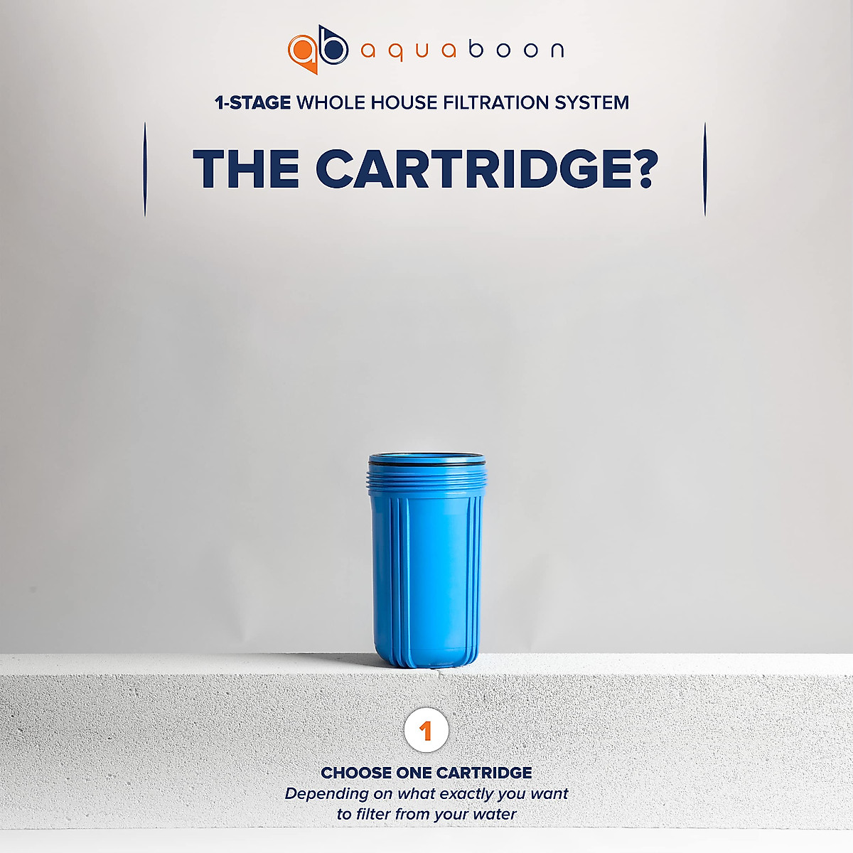 Aquaboon 4.5” x 10" Whole House Water Filter System with Pressure Release (1" Port) & Aquaboon 5 Micron 10" Pleated Sediment Water Filter Replacement Cartridge