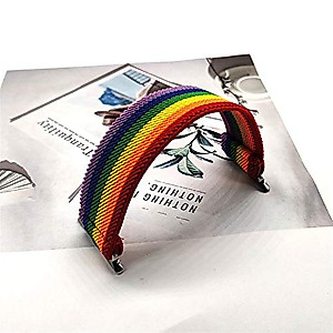 WSGGFA Bohemia Elastic Nylon Loop Band for Apple Watch 6SE Strap 38/40mm 42/44mm for Iwatch 5/4/3 2 Man Women Watch Band (Band Color : Boho Purple, Band Width : 42mm 44mm M L)