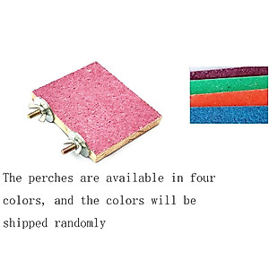 3 Pcs Bird Stand Platform, Wood Playground Paw Grinding Clean, for Pet Parrot, Rat Mouse Cage Accessories Exercise Toys, Random Color