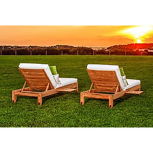 New Grade A Teak Multi Position Sun Chaise Lounger Steamer - Furniture only - Atnas Collection #WHCHAT