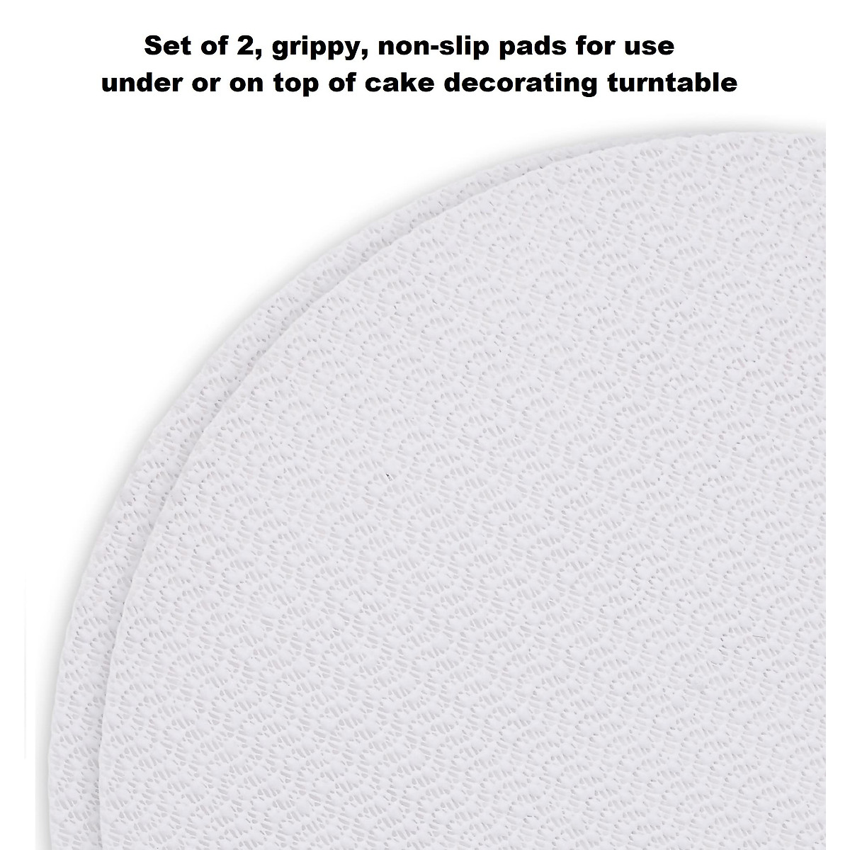 Ateco Set of 2 Non-Slip Pads, Reusable, Food Safe Plastic, 12-Inch Diameter, White