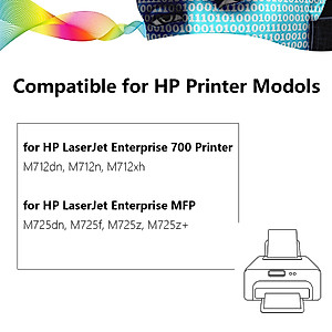 14A Black Toner Cartridge Compatible for HP Laserjet Enterprise MFP 700 M712 M712n M725 M725dn M712dn M725f M725z M712xh 14X CF214X High-Yield CF214A Black x2