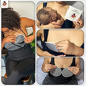 365 Mommy Nursing Pads for Breastfeeding Mothers Organic-Comfortable-Uniquely Crafted Washable Pads Super Absorbent Breastfeeding Pads Leak Proof Organic Bamboo (Gray)