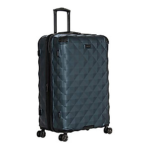 Kenneth Cole Reaction Diamond Tower Collection Lightweight Hardside Expandable 8-Wheel Spinner Travel Luggage, Emerald Green, 24-Inch Checked