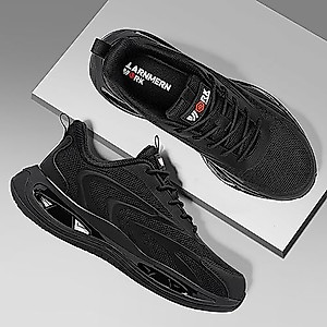LARNMERN Steel Toe Shoes for Women Non Slip Work Safety Sneakers Lightweight Comfortable Breathable Tennis Shoe Industrial Construction Boots(10 Women, Black)