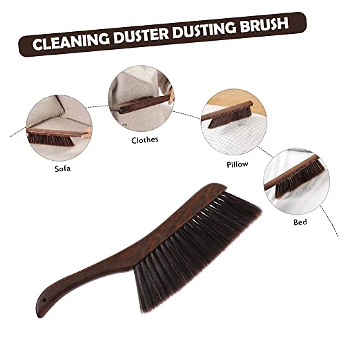 COOLHIYA 1pc Sweeping Brush Woodworking Brush Carpet Cleaner Brush Craft Broom Toy Clothes Brush Mini Duster Mini Sweep Cleaner Mini Whisk Sweeping Soft Bristle Broom Imitation Mane Coffee