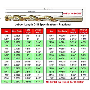 MAXTOOL 13/32" 2pcs Identical Jobber Length Drills HSS M2 Twist Drill Bits Fully Ground Bright 3-Flat Straight Shank Drills; JBF02W13R26P2