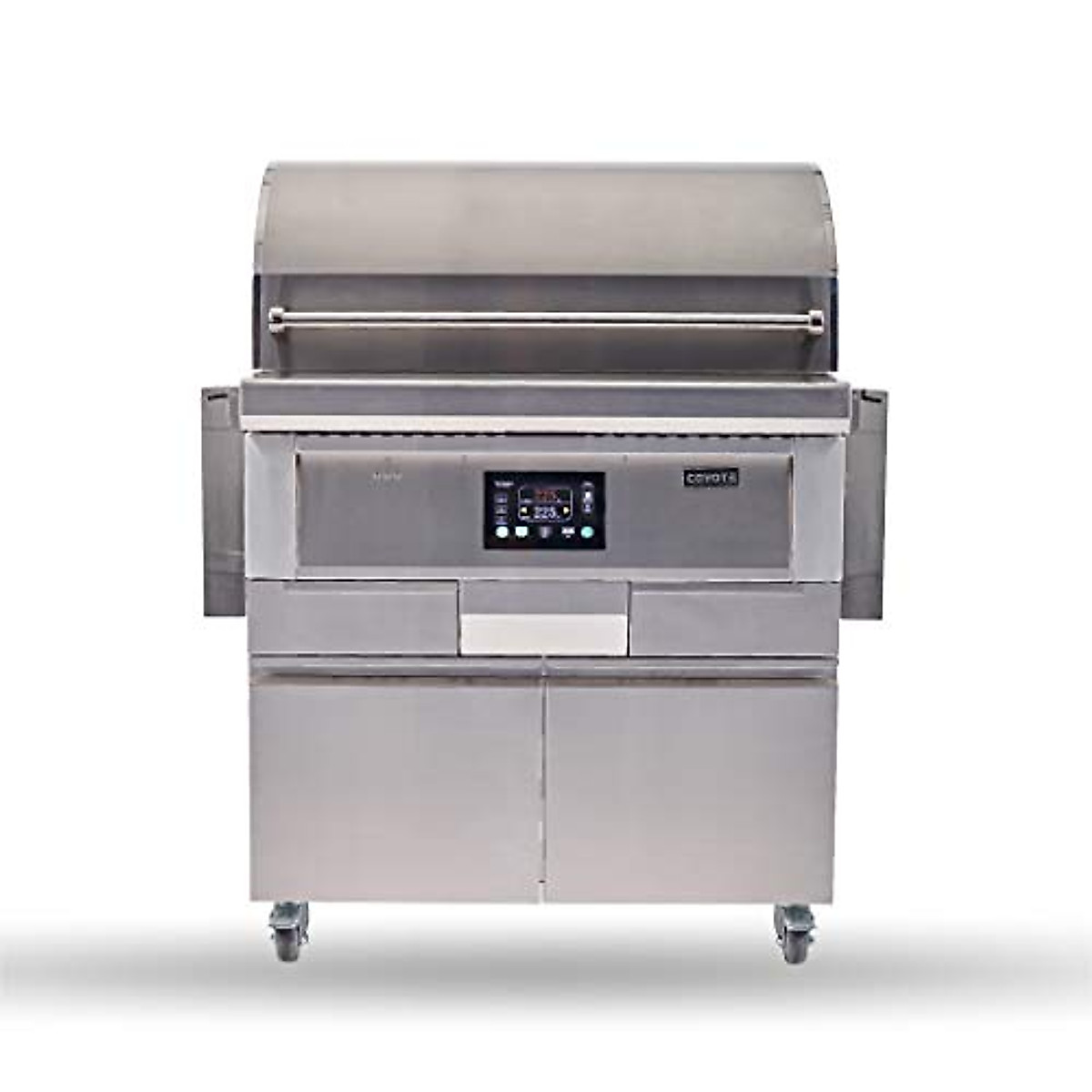 Coyote 36 Inch Freestanding Pellet Grill on Cart, Stainless Steel, Intuitive Digital Touch Control - C1P36-FS