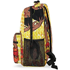 African American woman Retro Travel Laptop Backpack for men women Water Resistant College School Bookbag Lightweight Casual Daypacks Travel Essentials