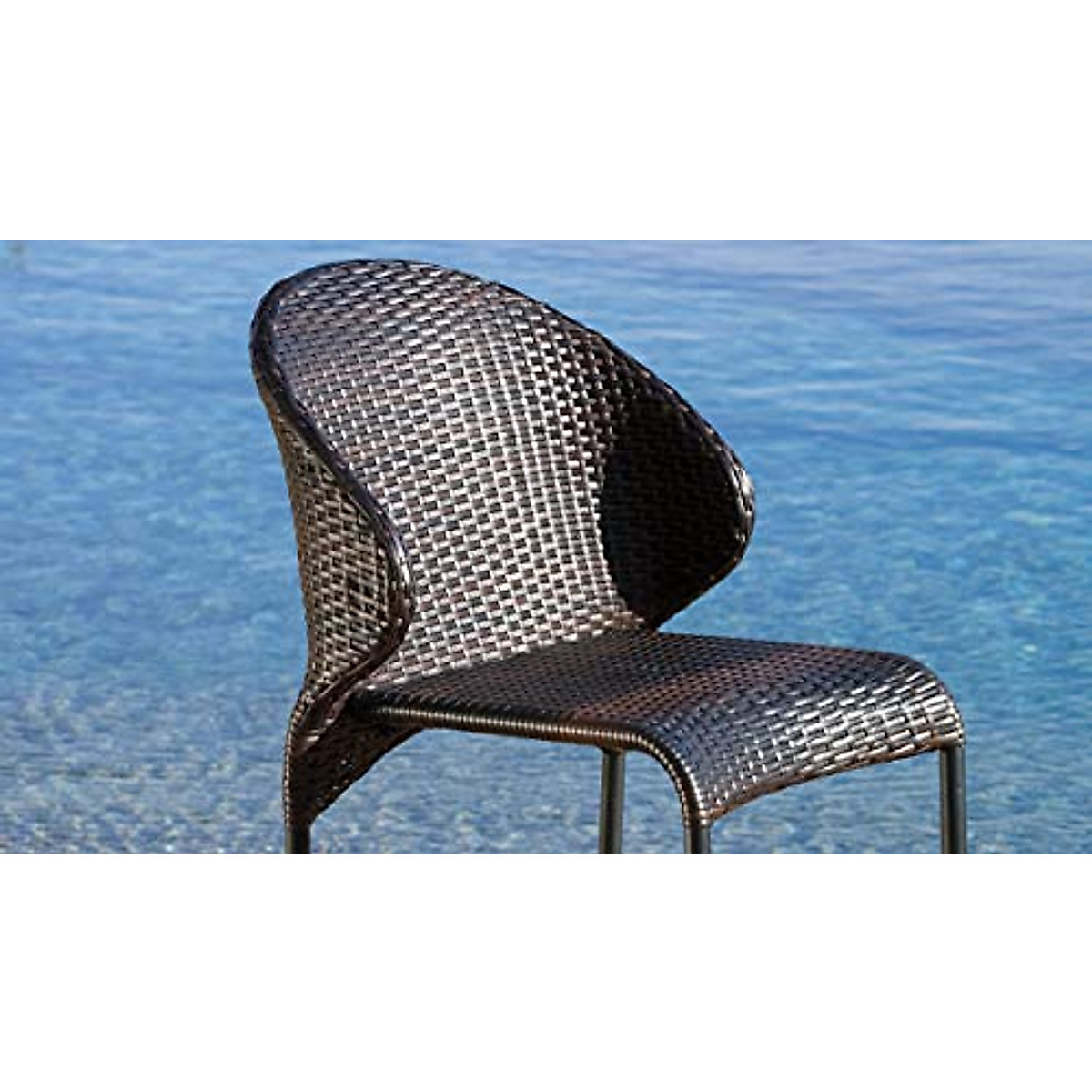 Christopher Knight Home CKH Outdoor Wicker Bistro Bar Set with Ice Pail, 5-Pcs Set, Multibrown