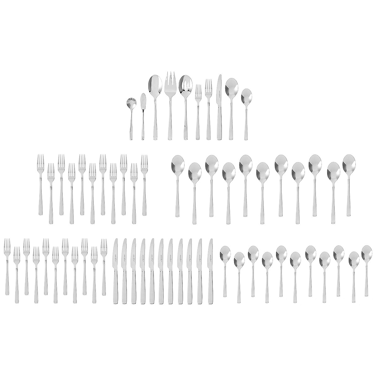 HENCKELS Lani 65-Piece Flatware Set + HENCKELS 15-Piece Knife Set with Block