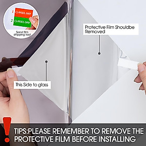 bofeifs Window Tint for Home One Way Privacy Window Film Sun Blocking Reflective Removable Window Clings for Glass Windows See Out Not in Uv Heat Blocker Peel and Stick Mirror Summer House Window Tint