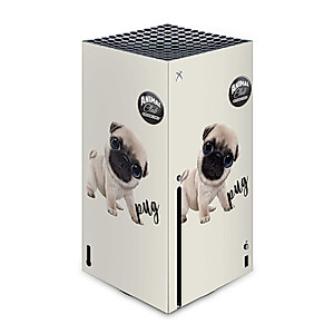 Head Case Designs Officially Licensed Animal Club International Pug Faces Vinyl Sticker Gaming Skin Decal Cover Compatible With Xbox Series X Console