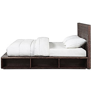 Bowery Hill Traditional Wood California King Platform Storage Bed in Chocolate