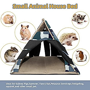 Y-DSIWX Guinea Pig House Bed, Rabbit Large Hideout, Small Animals Nest Hamster Cage Habitats Color