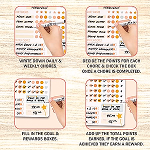 Magnetic Dry Erase Chore Chart for Kids - Perfect to Motivate Your Kids - Simplified 9” x 11” Reward and Behavior Chart for Your Fridge - Teach Responsibility at Home in a Motivating and Simple Way