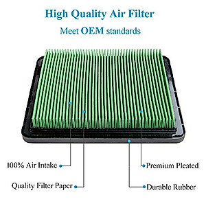 HEYZLASS GCV160 Air Filter + Pre Filter, Compatible with Honda Engine GC160 GC190 GCV190 GX100 17211-zl8-023, Replace Lawn Mower Flat OEM Air Cleaner
