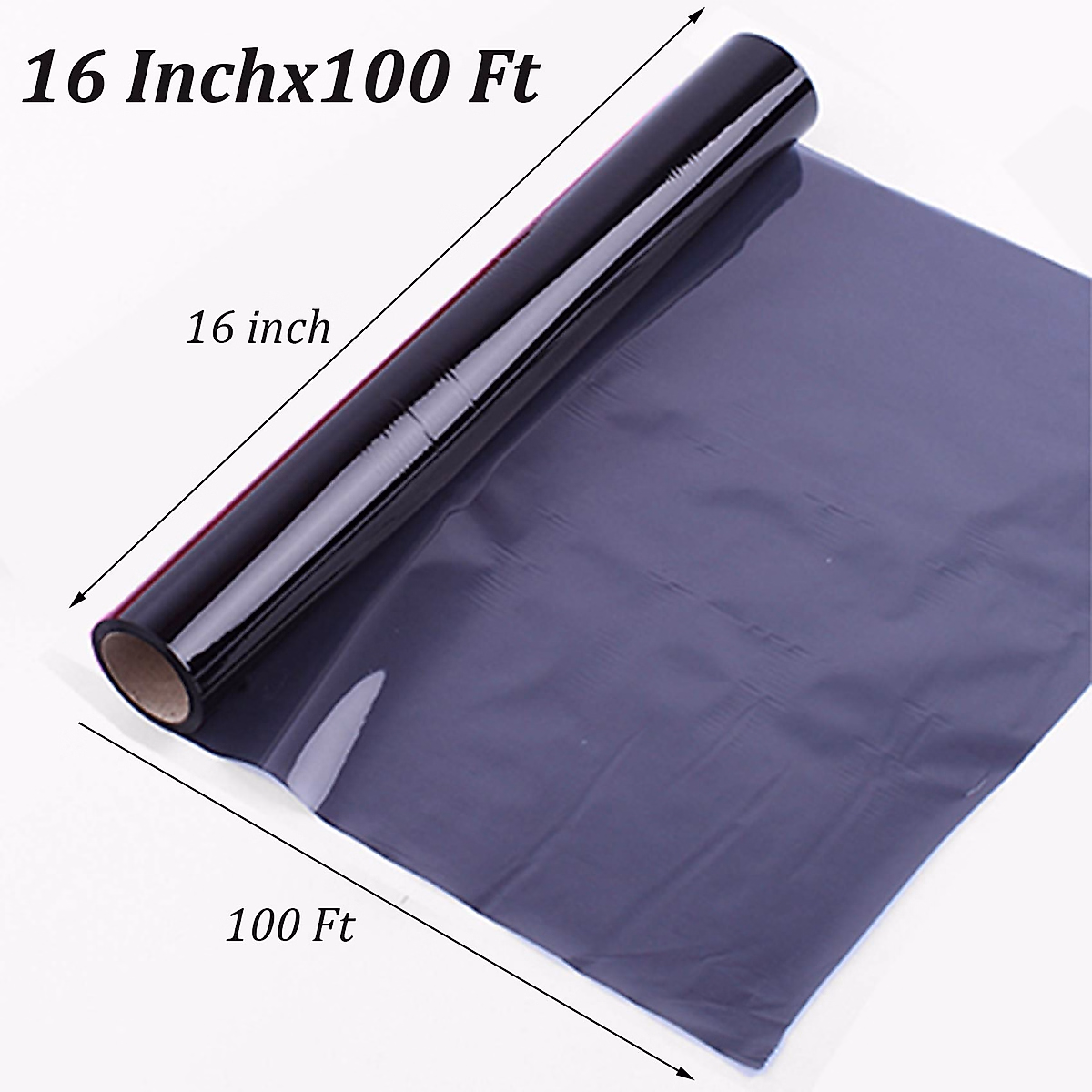 Morepack Cellophane Wrap Roll, Width16 in x 100 Ft Plastic Gift Basket Wrap,Clear Wrapping Paper