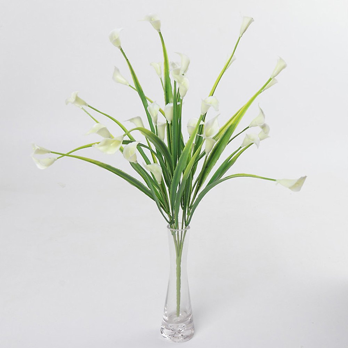 Shineweb 1 Bouquet 5 Branches Calla Lily Flower Artificial Table Plant Garland Home Kitchen Garden Office Wedding Wall Decor White
