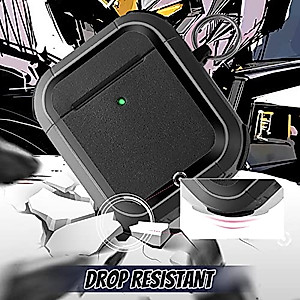 ORIbox Shock-Absorbing Protective Case Compatibel with AirPods 1 and AirPods 2 Case, Full-Body Rugged with Keychain for AirPods ER200001 Battlegear Black