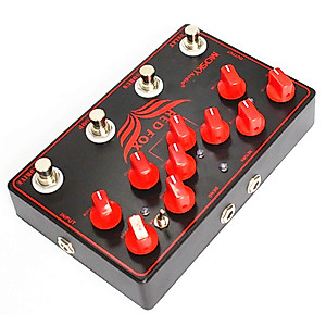 Moskyaudio Red FOX Multieffects 4-in-1 Multi-functional Guitar Effect Pedal with Overdrive, LOOP, Chorus and Delay Effects