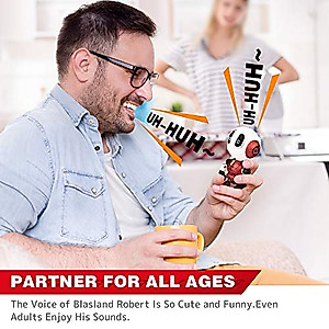 Betheaces Robots for Kids Rechargeable Talking Robot Interactive Toy Repeats Your Voice Travel Toys with Portable Metal Body and Flashing Lights Robot Gifts for Boys and Girls (Fire Red)