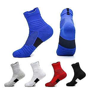 Performance Ankle Athletic Socks Comfort Cushioned Breathable Compression Running Sports Socks Men Pack (5 Pairs Pack)